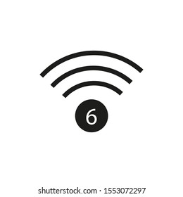6generation Wifi Symbol Logo Generation Telecommunications Stock Vector ...