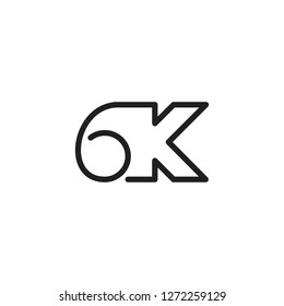 6k Letter Icon Logo Vector Template Stock Vector (Royalty Free ...