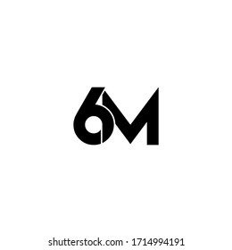6m Letter Original Monogram Logo Design Stock Vector (Royalty Free ...