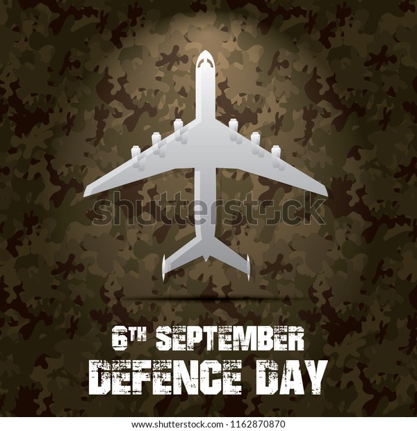 6th September Happy Defence Day Different 库存矢量图（免版税）1162870870 ...