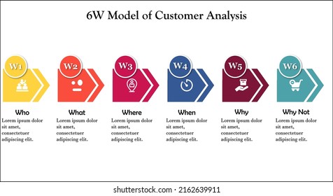 6w Model Customer Analysis Used Analyze: เวกเตอร์สต็อก (ปลอดค่า ...