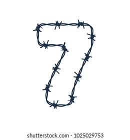 7 Barbed Wire Letter Logo Icon Stock Vector (Royalty Free) 1025029753 ...