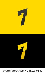 7 Font Number Logo Lightning Flash Stock Vector (Royalty Free ...