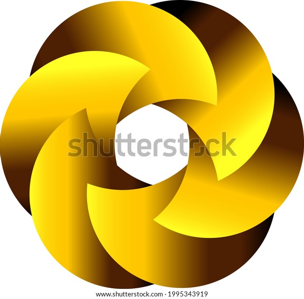 7 Golden Circle Logo Corporate Media Stock Vector (Royalty Free ...