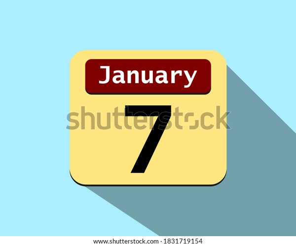 7 January Vector Art Icon Calendar Stock Vector (Royalty Free ...
