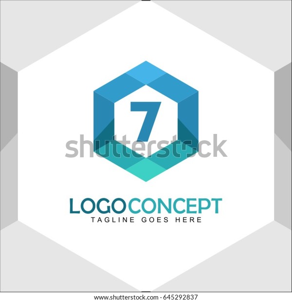7 Letter Logo Icon Mosaic Pattern Stock Vector (Royalty Free) 645292837 ...