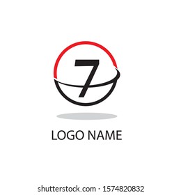 7 Logo Number Vector Illustration Design Stock Vector (Royalty Free ...