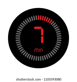 7 Minutes Stopwatch Vector Icon Digital Stock Vector (Royalty Free ...