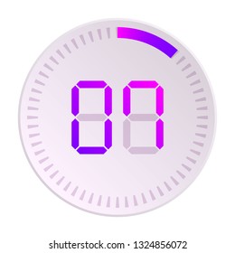 7 Minutes Stopwatch Vector Icon Digital Stock Vector (Royalty Free ...