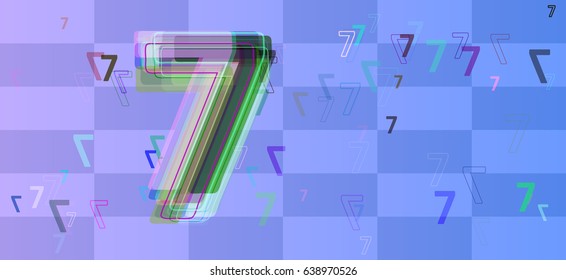 7 Number Design Idea Stock Vector (Royalty Free) 638970526 | Shutterstock