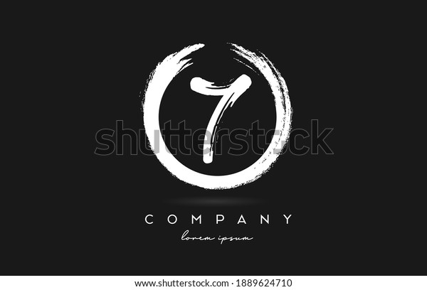 7 Number Logo Icon Black White Stock Vector (Royalty Free) 1889624710 ...