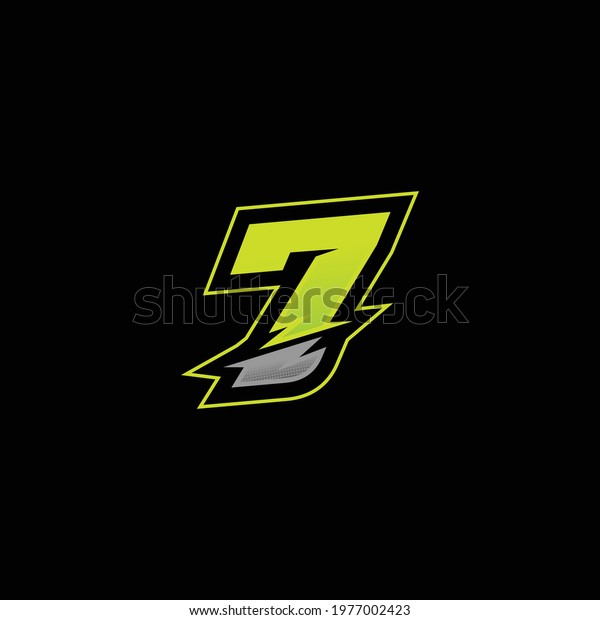 7 Number Racing Design Vector Stock Vector (Royalty Free) 1977002423 ...