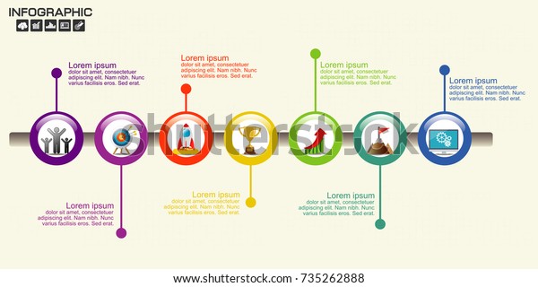7 Parts Infographic Design Vector Marketing 库存矢量图（免版税）735262888 ...
