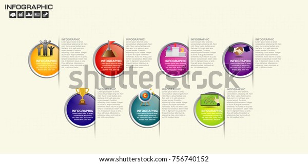 7 Parts Infographic Design Vector Marketing Stock Vector (Royalty Free ...