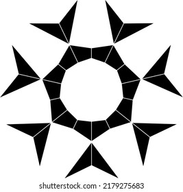 7 Point Star Delta Shaped Tips Stock Vector (Royalty Free) 2179275683 ...