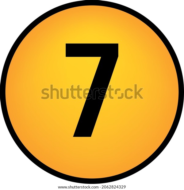 7 Seven Transparent Background Illustration Stock Vector (Royalty Free ...