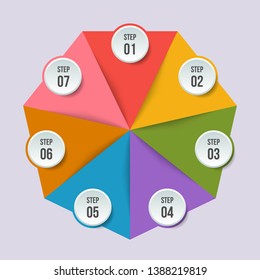 7 Steps Circle Chart Circle Infographic Stock Vector (Royalty Free ...