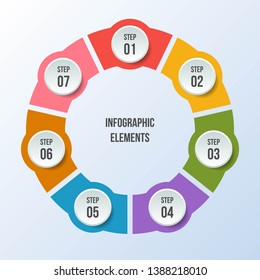 5 Steps Circle Chart Circle Infographic Stock Vector (Royalty Free ...