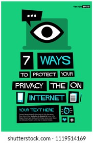 Internet Privacy Retro Vector Poster Illustration Stock Vector (Royalty ...