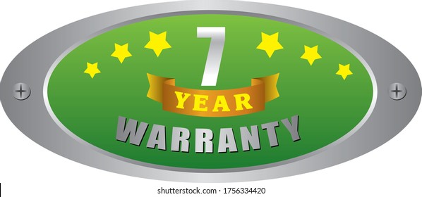 132 7 year warranty logo Images, Stock Photos & Vectors | Shutterstock