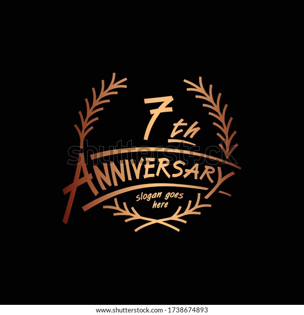 7 Years Design Template Vector Illustration Stock Vector (Royalty Free ...