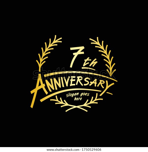 7 Years Design Template Vector Illustration Stock Vector (Royalty Free ...