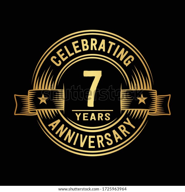 7 Years Logo Design Template 7th Stock Vector (Royalty Free) 1725963964 ...