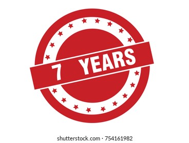 7 Years Text On Red Stamp Stock Vector (Royalty Free) 754161982