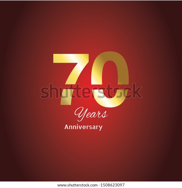 70 Anniversary Numbers Poster Template Anniversary Stock Vector ...