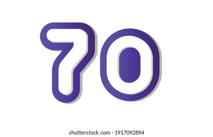 70 Cool Modern Purple 3d Number Stock Vector (Royalty Free) 1917092894 ...