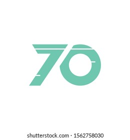 70 Number Logo Template Vector Icon Stock Vector (Royalty Free ...