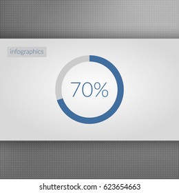 70 Percent Pie Chart Symbol Percentage Stock Vector (Royalty Free ...