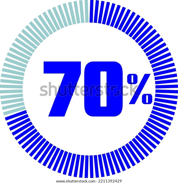 70 Percentage Round Pie Chart Economy Stock Vector (Royalty Free ...