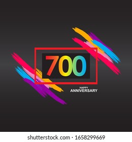 700 Anniversary Celebration Vector Concept Template Stock Vector ...