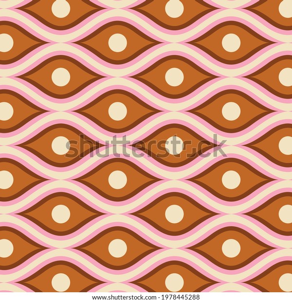 70s Pink Yellow Retro Pattern Stock Vector (Royalty Free) 1978445288 ...