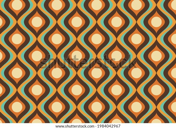 70s Retro Groovy Wavy Pattern Stock Vector (Royalty Free) 1984042967 ...