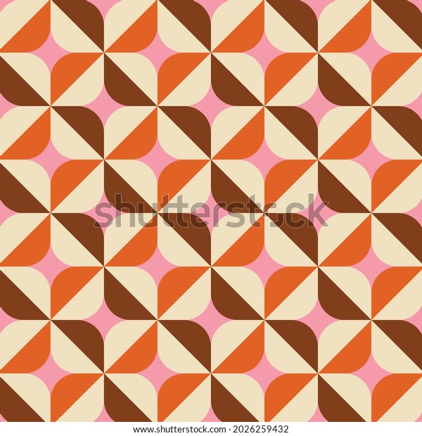 70s Retro Seamless Pattern 60s 70s Stock Vector (Royalty Free ...
