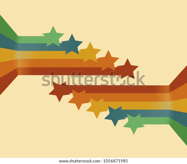 70s Star Backgroundvintage Retro Vector Stock Vector (Royalty Free ...