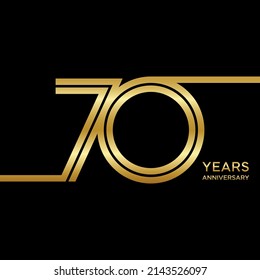 70th Anniversary Logotype Anniversary Celebration Template Stock Vector ...