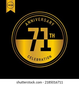 71 Year Anniversary Design Template Vector Stock Vector (Royalty Free ...