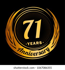 71 Years Anniversary Anniversary Logo Design Stock Vector (Royalty Free ...