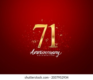 71st Anniversary Background 3d Number Illustration Stock Vector ...