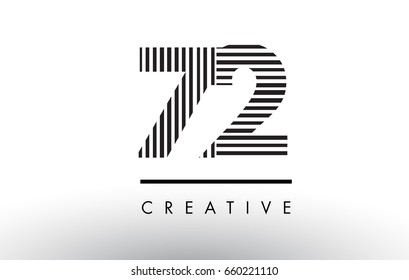 72 Black White Number Logo Design Stock Vector (Royalty Free) 660221110 ...