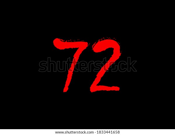 72 Horror Bloody Scary Vector Number Stock Vector (Royalty Free ...