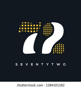 72 Number Logo Check Design Digit Stock Vector (Royalty Free ...