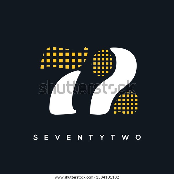 72 Number Logo Check Design Digit Stock Vector (Royalty Free ...