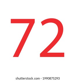 72 Number Simple Clip Art Vector Stock Vector (Royalty Free) 1990875293 ...