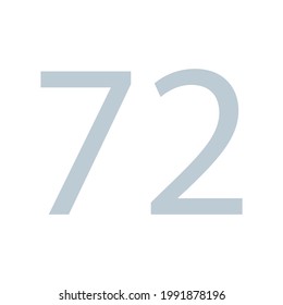 72 Number Simple Clip Art Vector Stock Vector (Royalty Free) 1991878196 ...