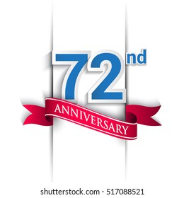 72nd Anniversary Celebration Logo Vector Design Stock Vector (Royalty ...