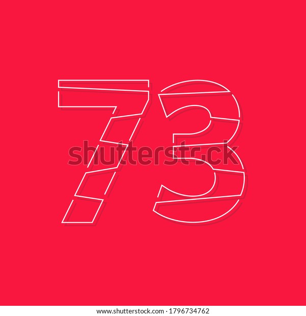 73 Number Linear Stroke Font Modern Stock Vector (Royalty Free ...